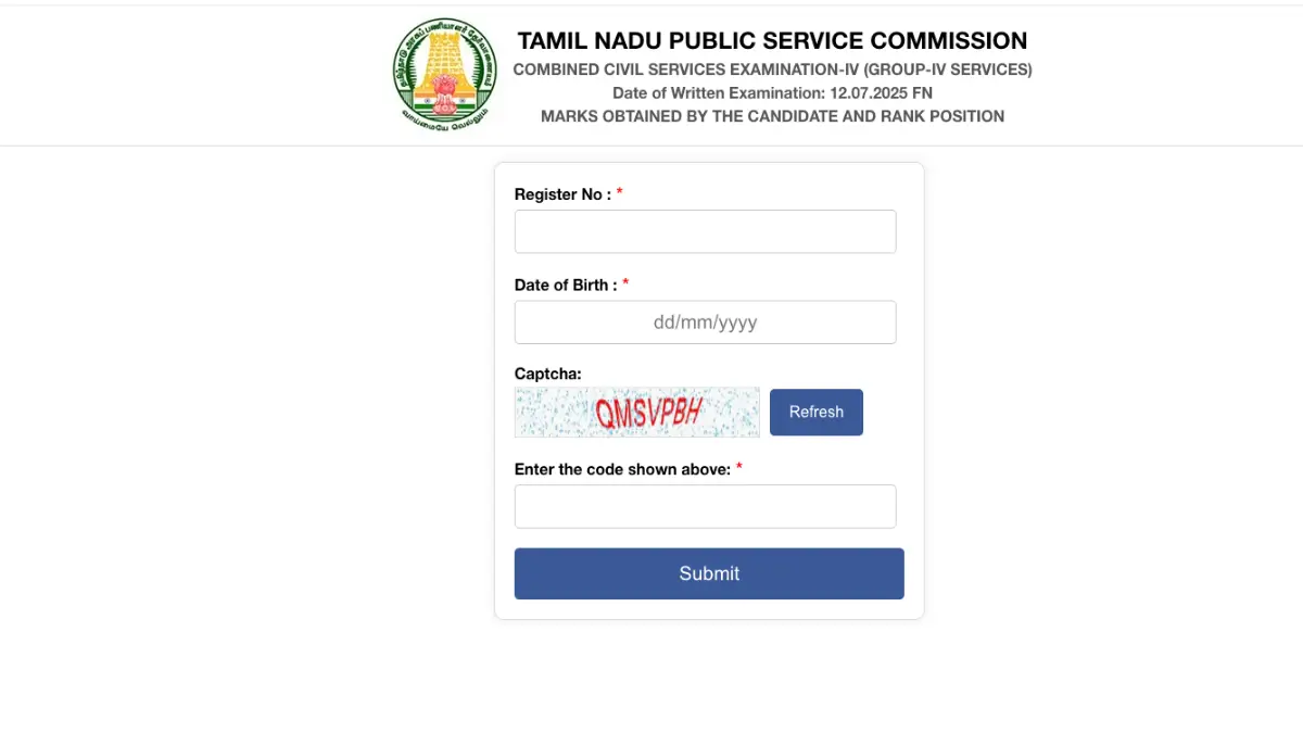 TNPSC Group 4 Result 2025 Out: Direct Link, Cut-Off Marks